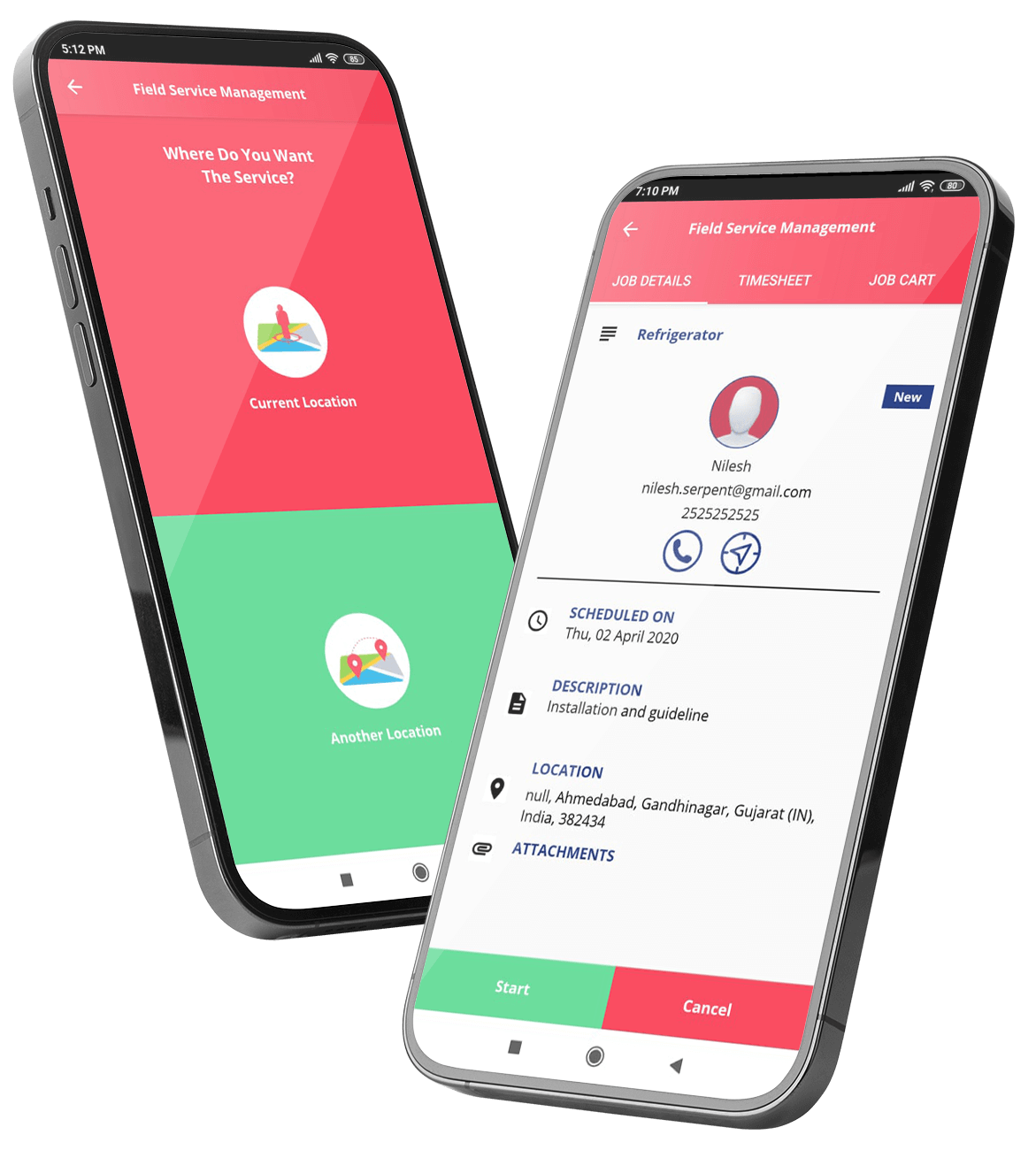 Field Service Management Mobile Application