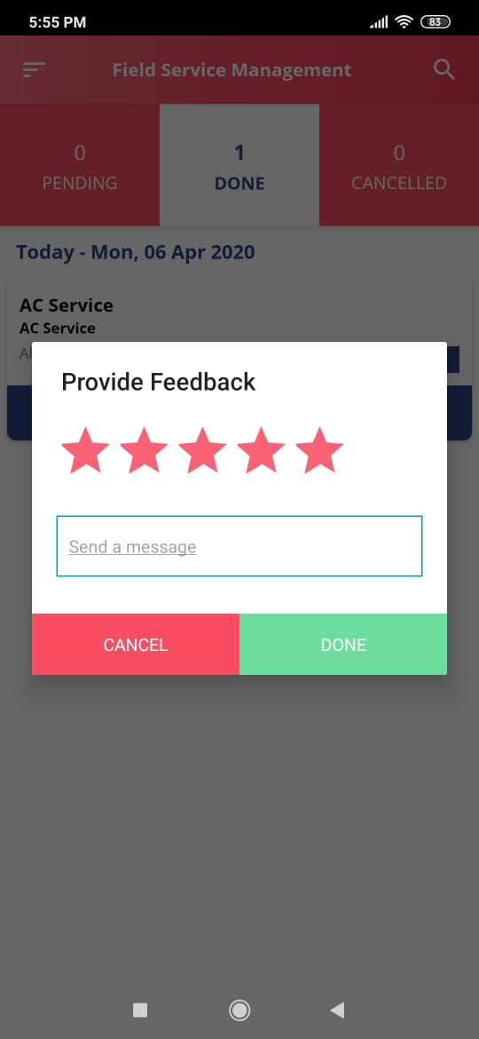 Field Service Management Mobile Application